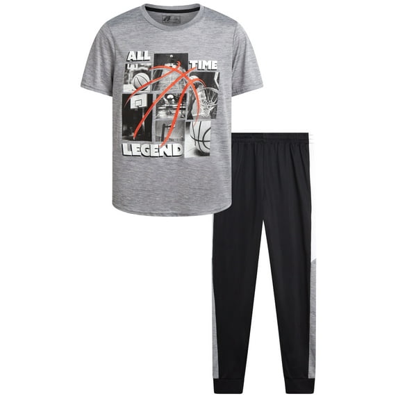 Pro Athlete Boys' Active Pants Set - 2 Piece Performance T-Shirt and ...