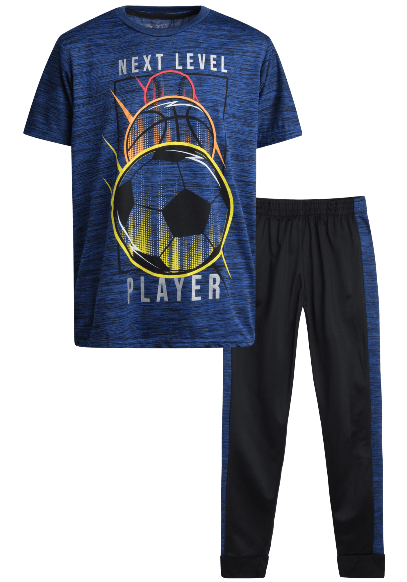 Pro Athlete Boys' Active Pants Set - 2 Piece Performance T-Shirt and ...