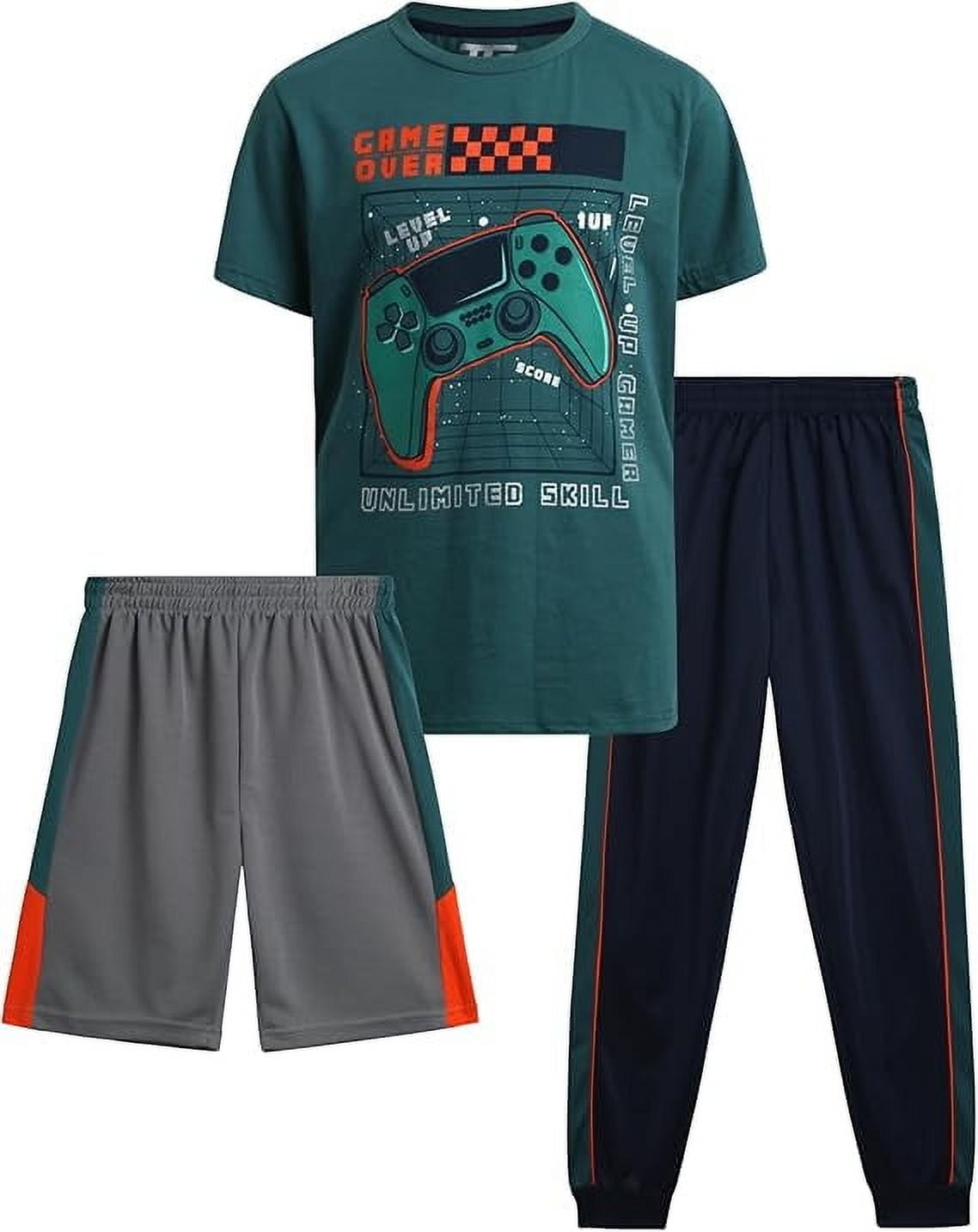 Pro Athlete Boys Jogger Set - 3 Piece Athletic Boys T-Shirt, Running ...