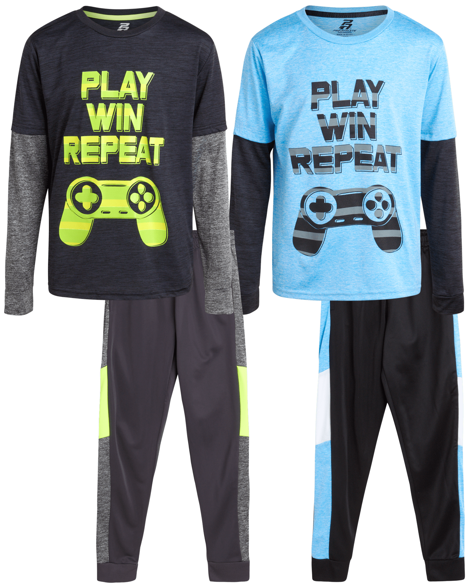 Pro Athlete Boys’ Sweatsuit Set - 4 Piece Performance Shirt and Tricot ...