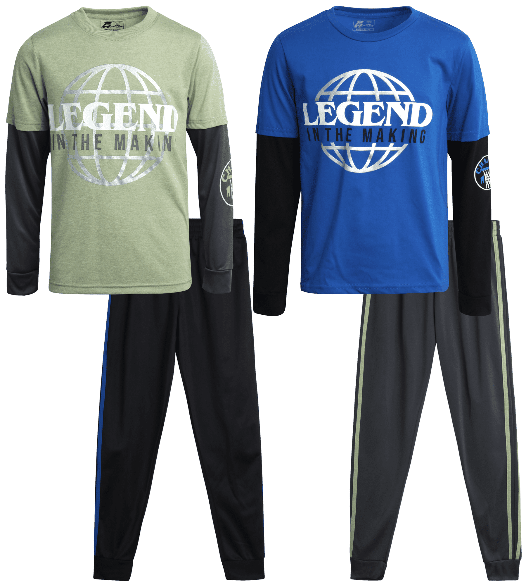 Pro Athlete Boys' Sweatsuit Set - 4 Piece Performance Shirt and Tricot ...