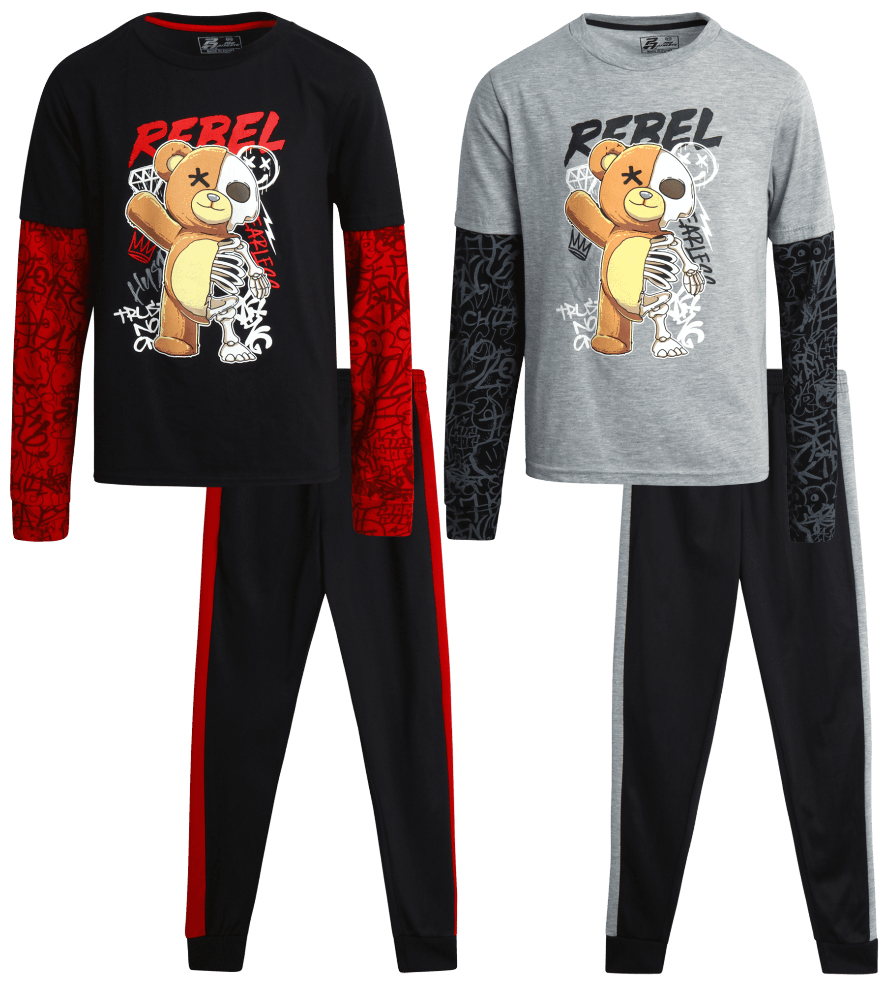 Pro Athlete Boys’ Sweatsuit Set - 4 Piece Performance Shirt and Tricot ...