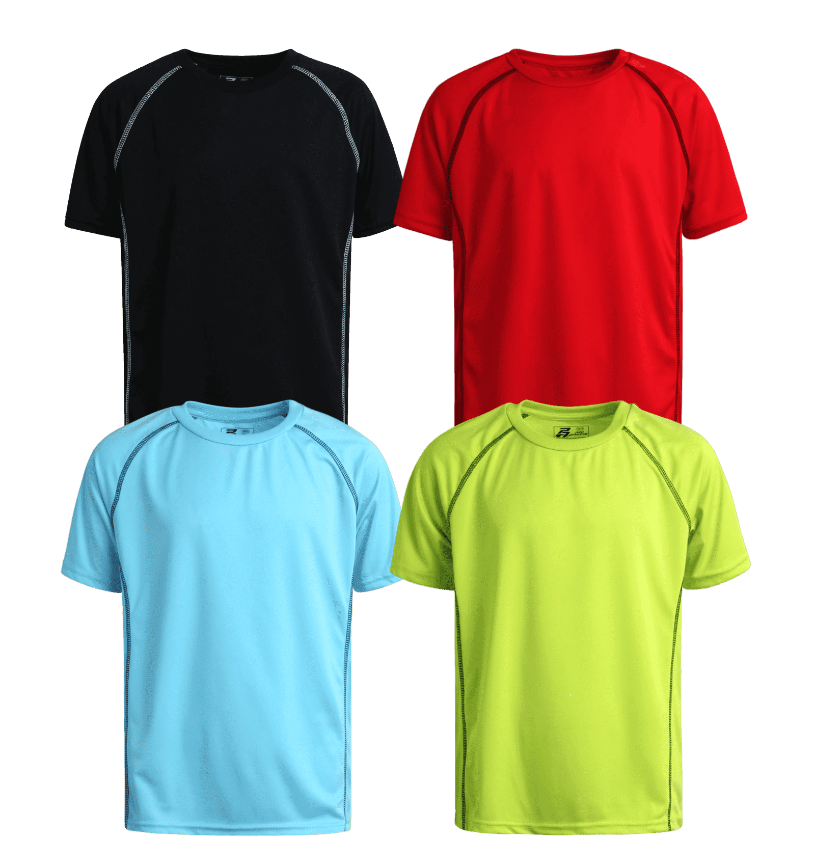Pro Athlete Boys’ T-Shirt 4 Pack Short Sleeve Active Performance ...