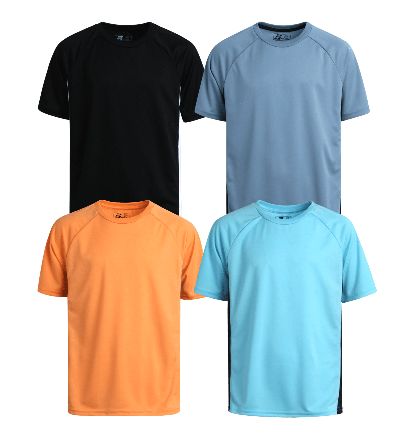 Pro Athlete Boys’ T-Shirt - 4 Pack Dry Fit Performance Short Sleeve ...