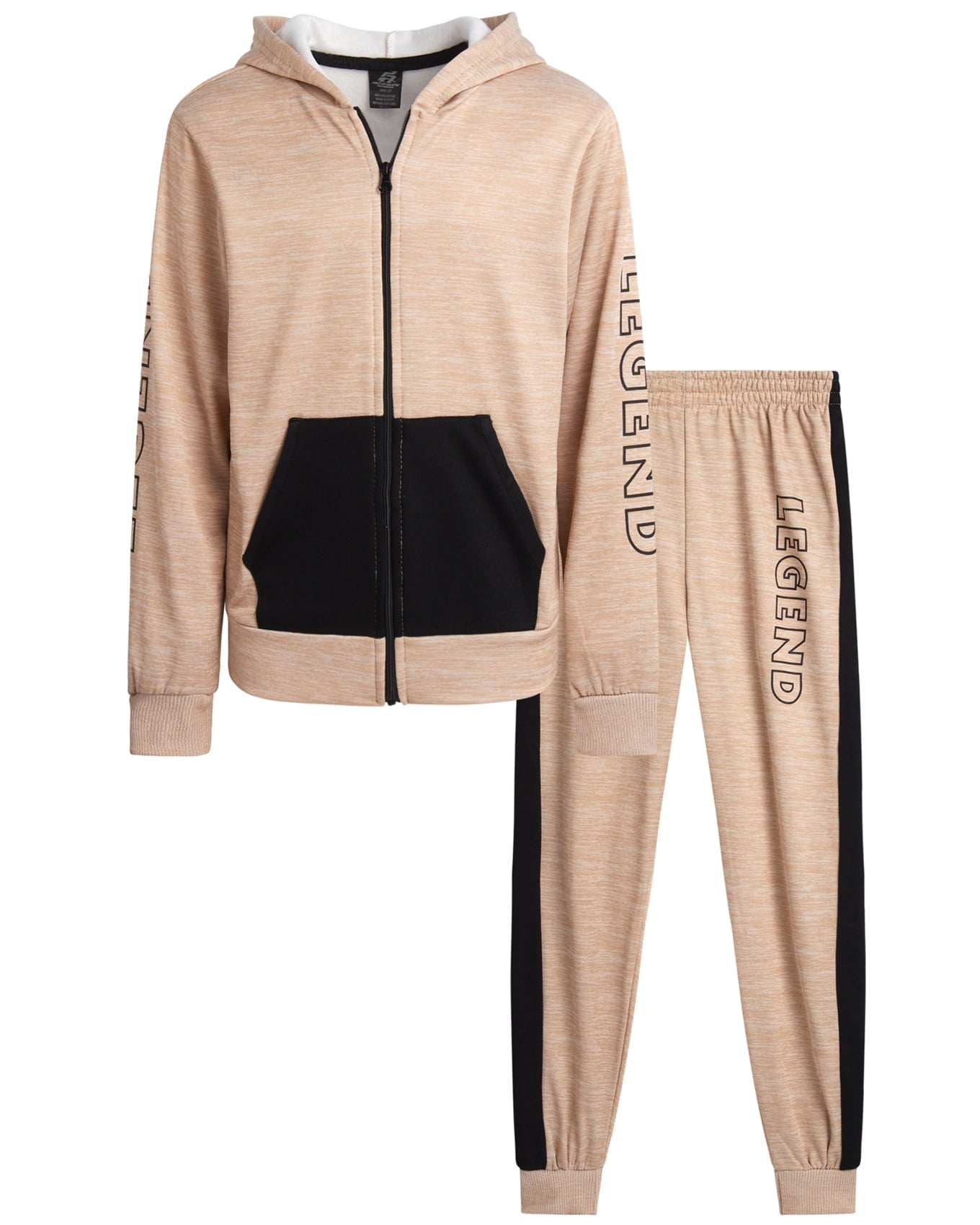 Pro Athlete Boys Tracksuit Set - 2 Piece Soft Fleece Zip Up Hoodie and ...