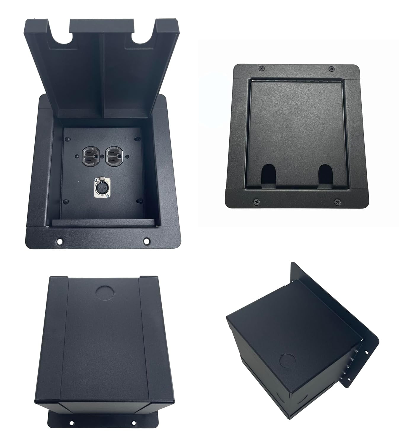 Pro Audio Recessed Pocket Floor Box.1 AC Power 1 Channel Any Config ...