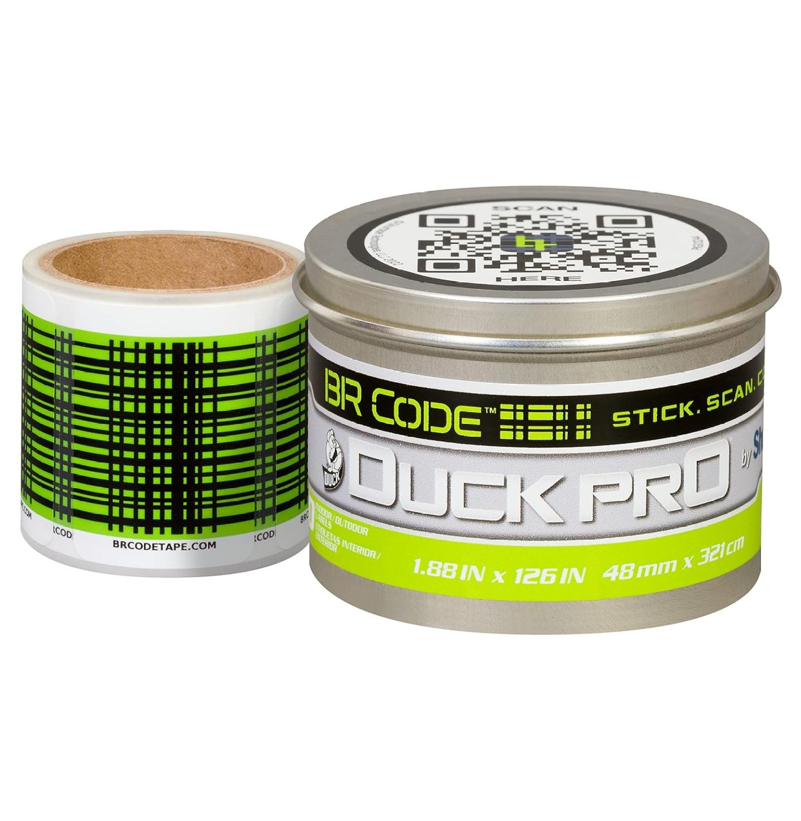 Pro by BR Code Permanent Scannable Labels, 100 Preprinted Codes per ...