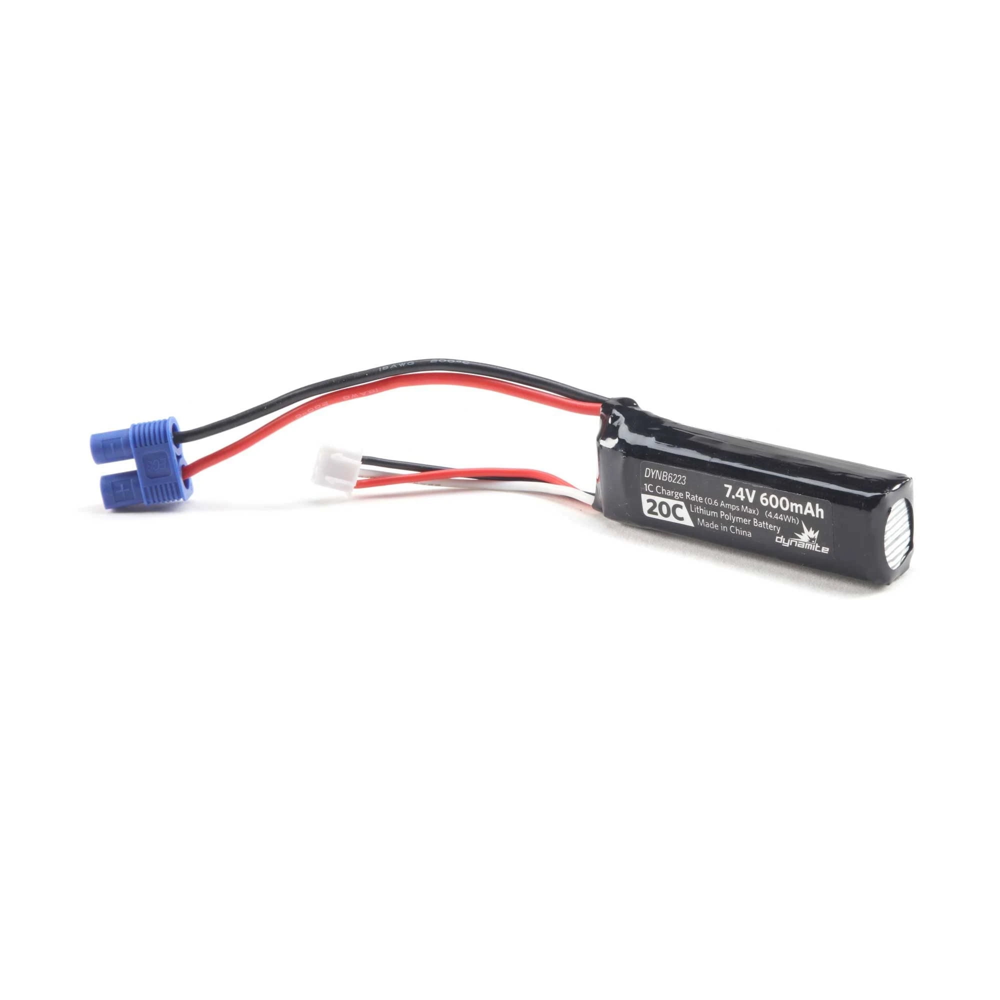 Pro Boat 7.4V 600mAh 2S 20C LiPo EC3 DYNB6223 Replacement Boat Parts ...