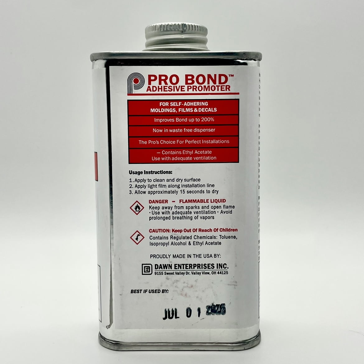Dawn Enterprises Pro Bond Adhesive Promoter, 8oz - Premier Choice for ...