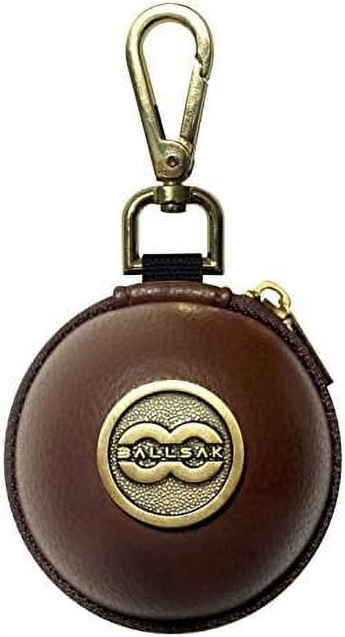 Pro - Brass/Brown - Clip-on Cue Ball Case, Cue Ball Bag for Attaching ...