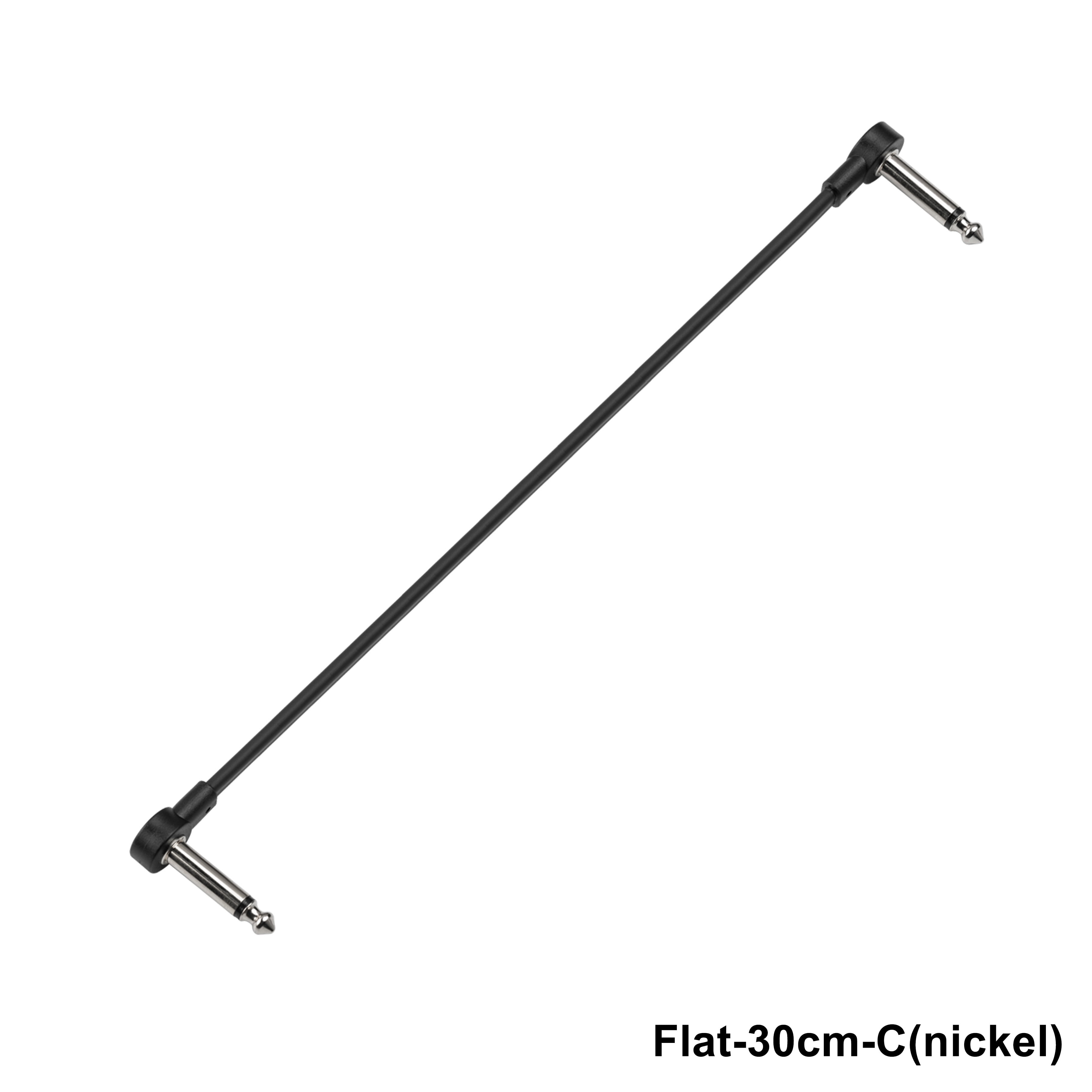 Pro C Nickel Audio 6.35mm Mono Right Angle Plug Instrument Flat Patch ...