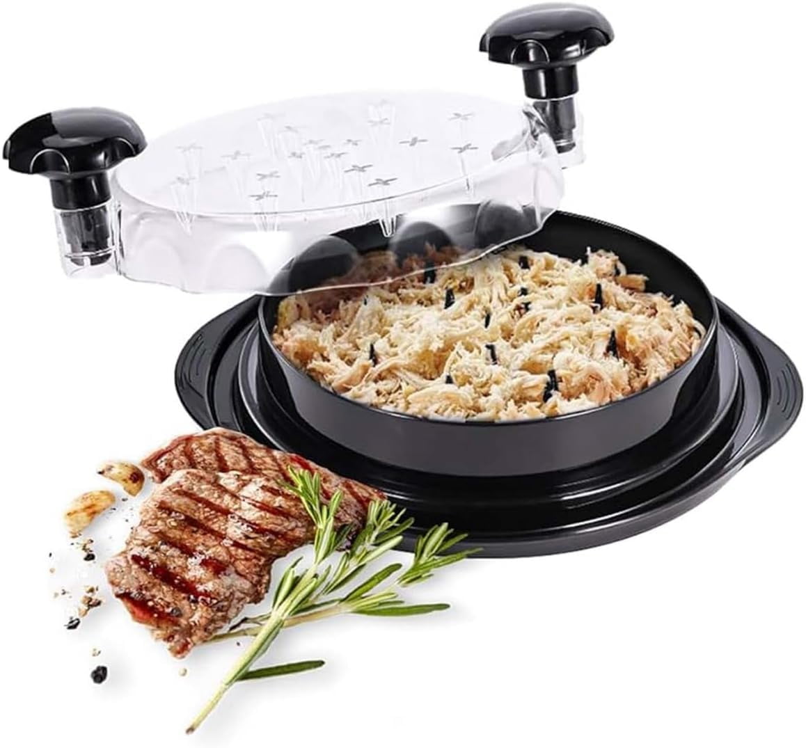 Pro Chicken Shredder Transparent Lid with Ergonomic Handle Visible ...