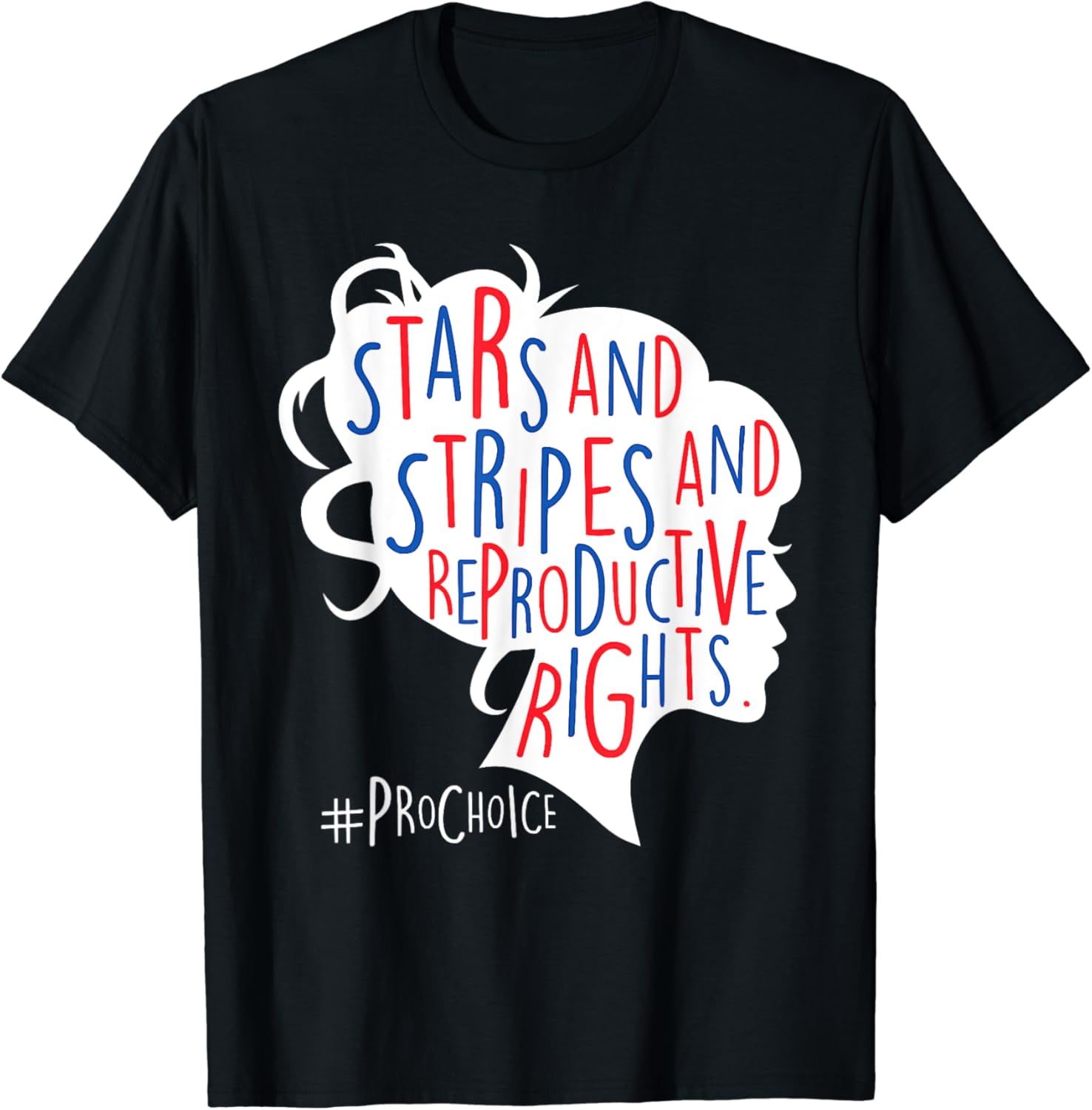 Pro Choice AF Reproductive Rights Messy Bun US 4th Of July Funny ...