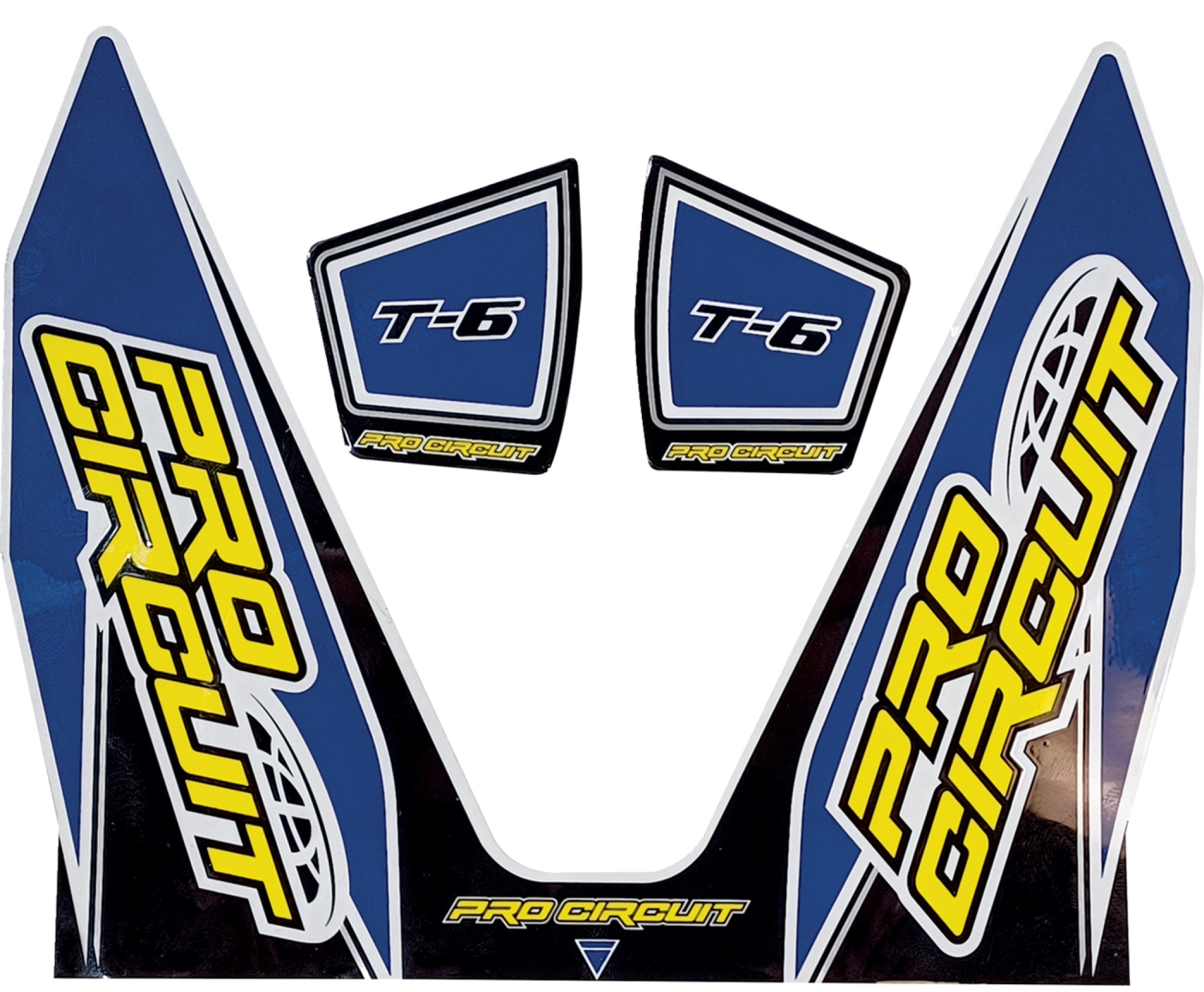 Pro Circuit Blue/Yellow/Black T-6 Exhaust Decal Kit (D22T6-DB ...