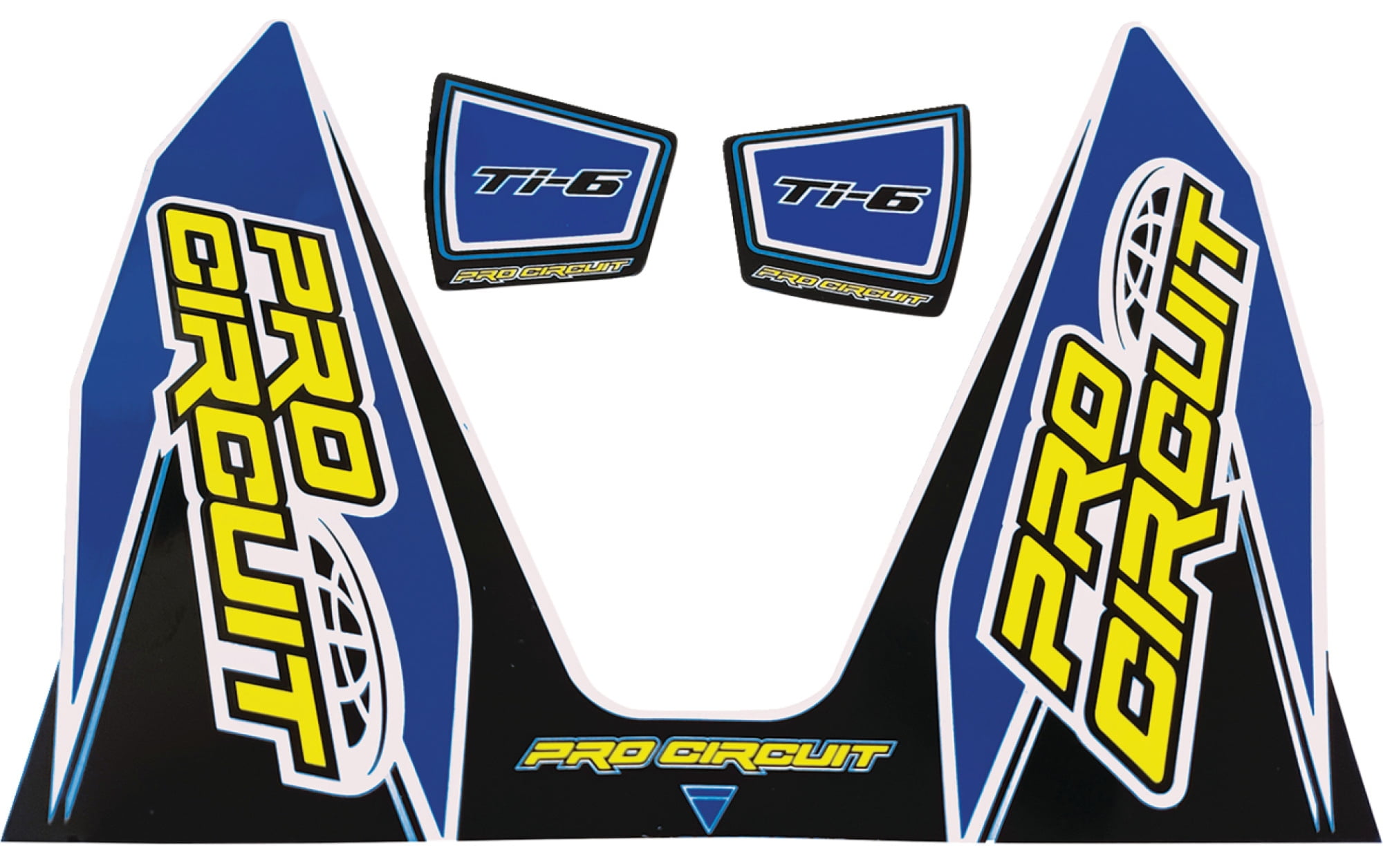 Pro Circuit Ti-6 Exhaust Muffler Dark Blue/Black Decal Sticker Kit ...