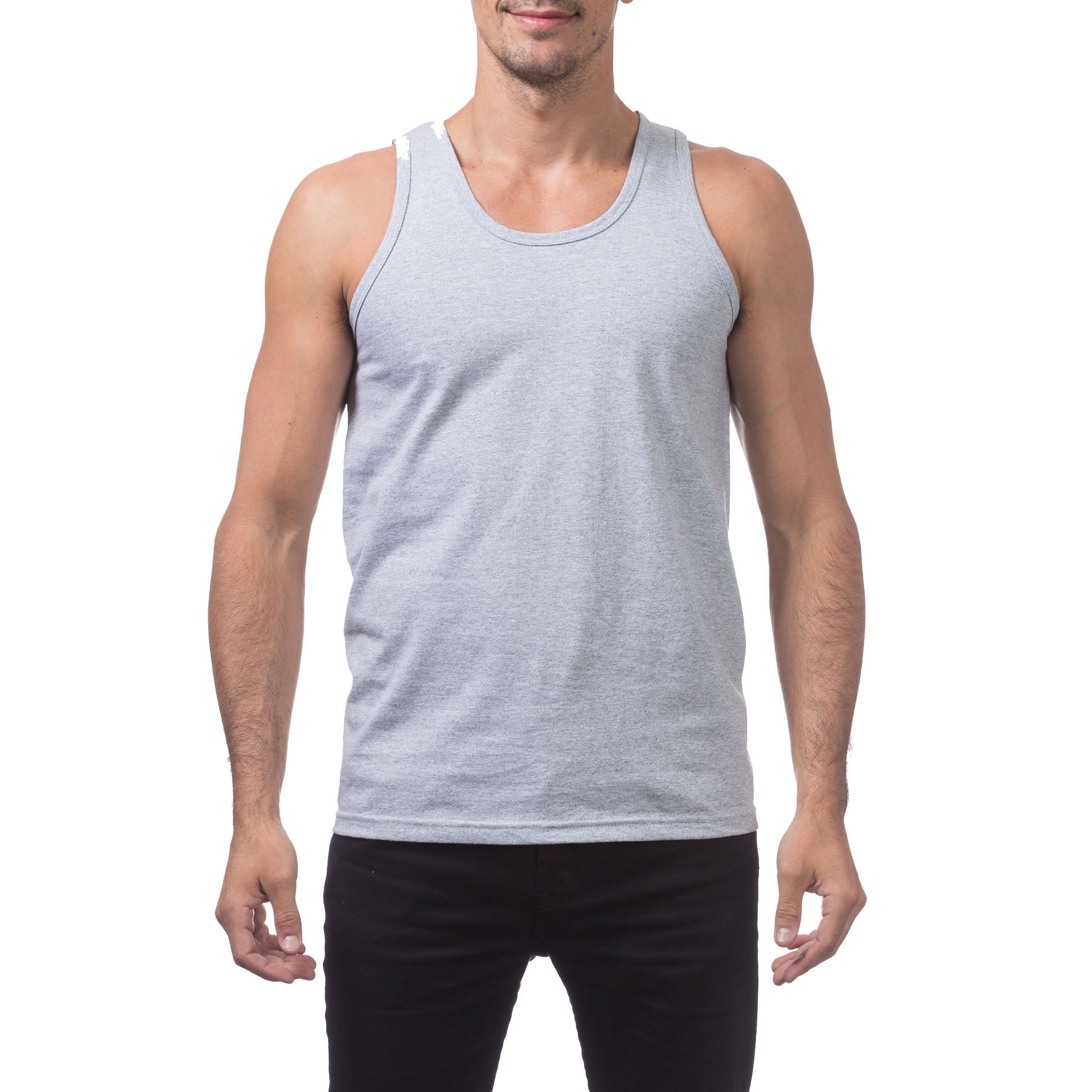 Pro Club Heavyweight Relaxed Athletic A-Shirt Tank Top - Heather Gray ...