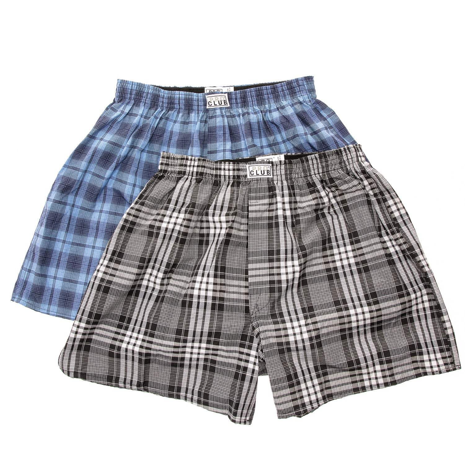Pro Club Men's 2-Pack Classic Woven Boxers (Mix Colors) - Walmart.com