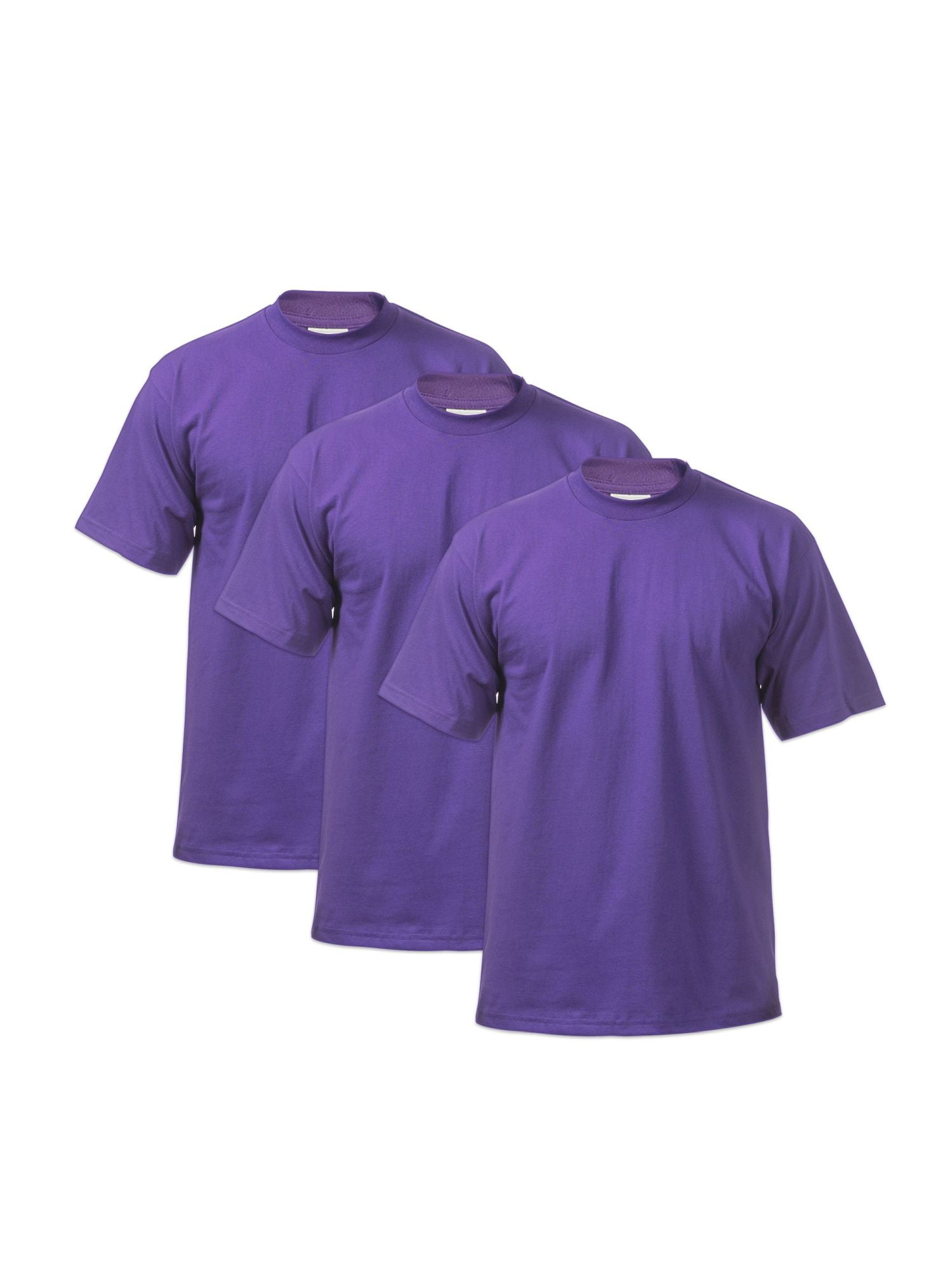 Pro Club Men's 3-Pack Heavyweight Cotton Short Sleeve Crew Neck T-Shirt ...