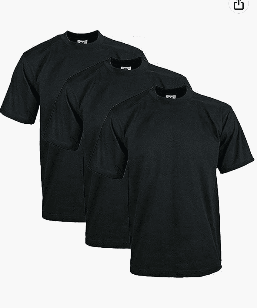 Pro Club Men's 3-Pack Heavyweight Cotton Short Sleeve Crew Neck T-Shirt ...