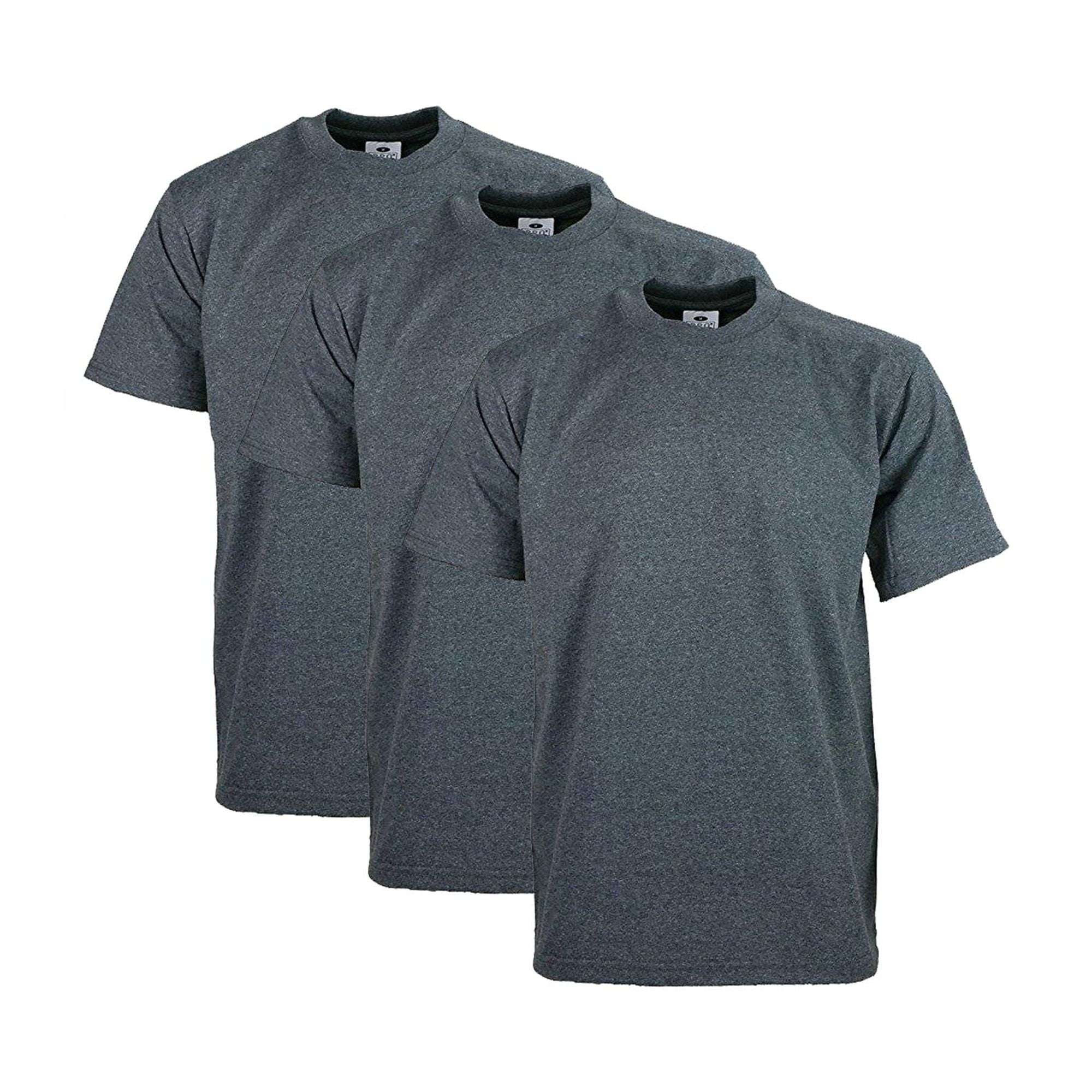 Pro Club Men's 3-Pack Heavyweight Cotton Short Sleeve Crew Neck T ...