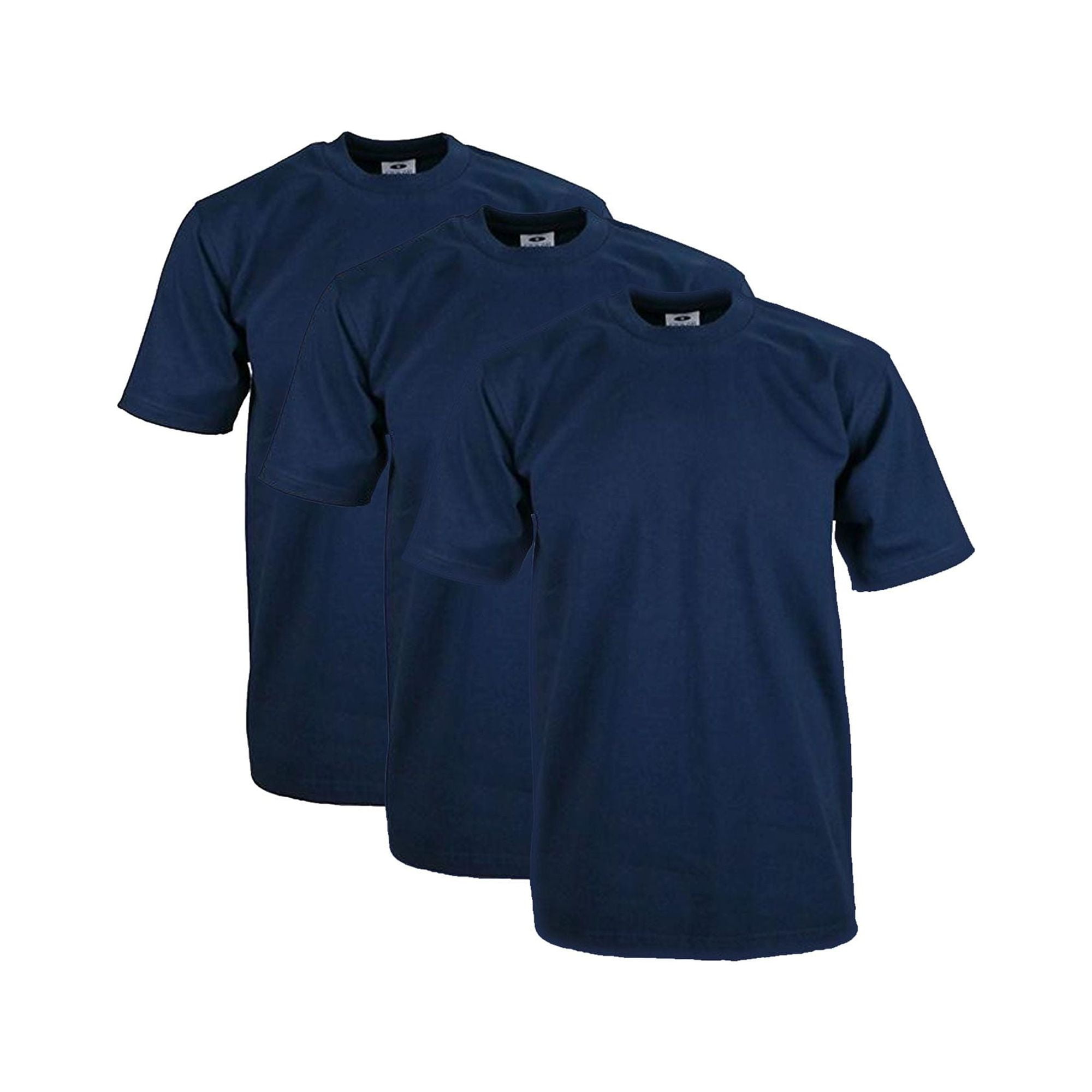 Pro Club Men's Heavyweight Cotton T-Shirt Pack, 3 Crew Neck Short ...
