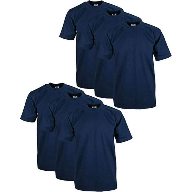 Pro Club Men's 6-Pack Heavyweight Cotton Short Sleeve Crew Neck T-Shirt ...