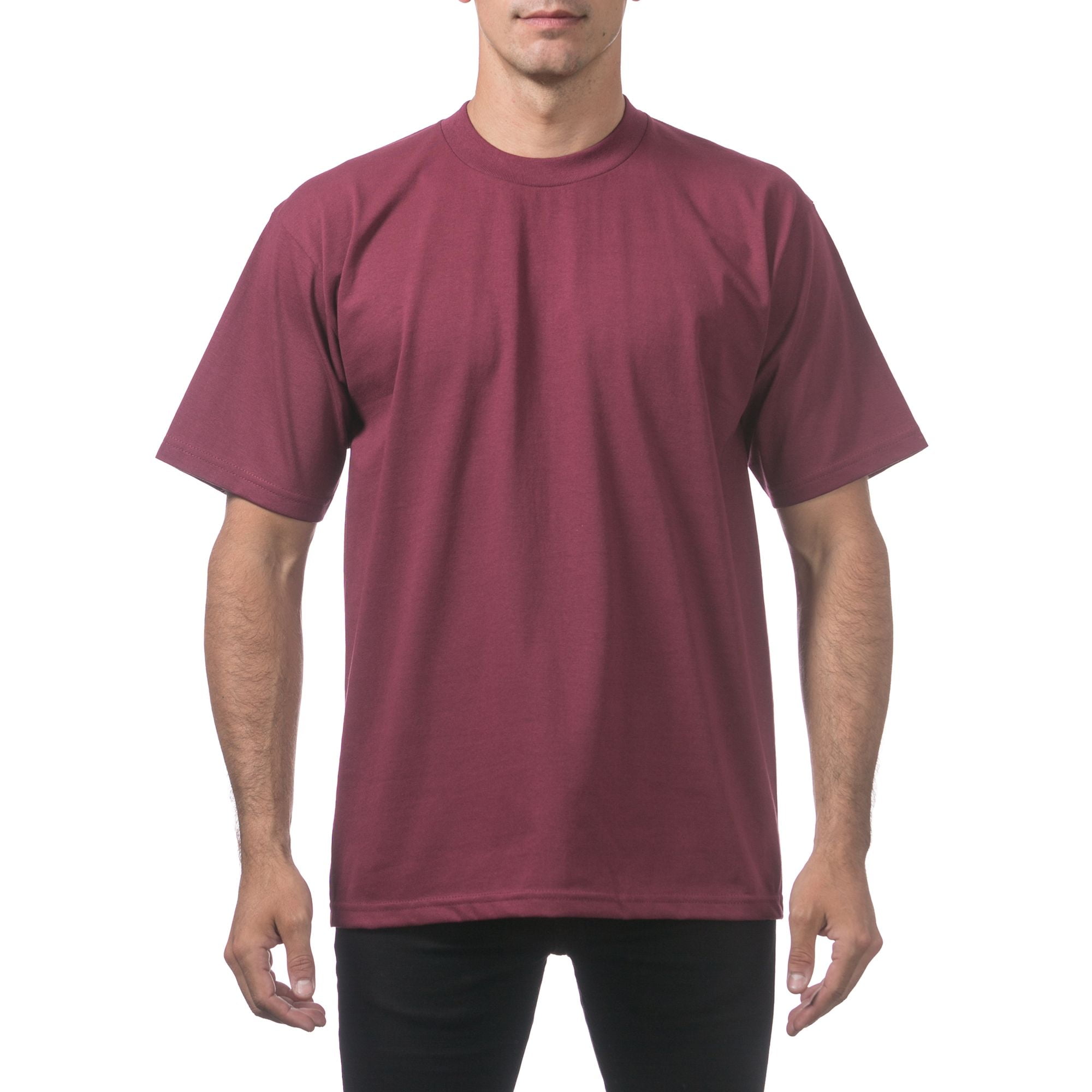 Pro Club Men's Heavyweight Cotton Short Sleeve Crew Neck T-Shirt ...