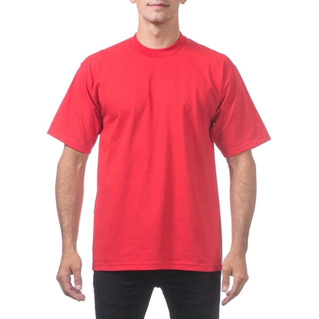 Pro Club Men's Heavyweight Cotton Short Sleeve Crew Neck T-Shirt ...