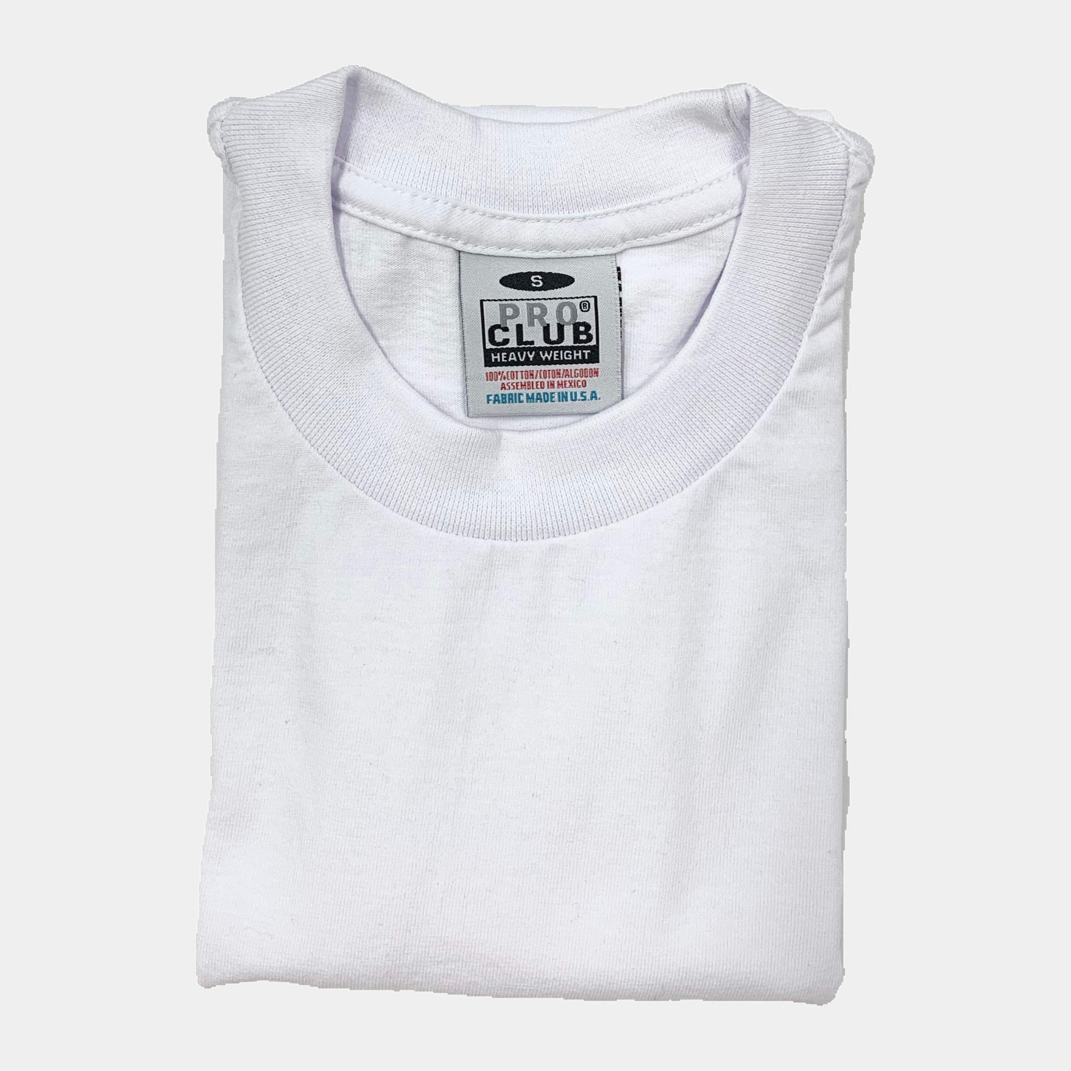 Pro Club Men's Heavyweight Cotton Short Sleeve Crew Neck T-Shirt ...