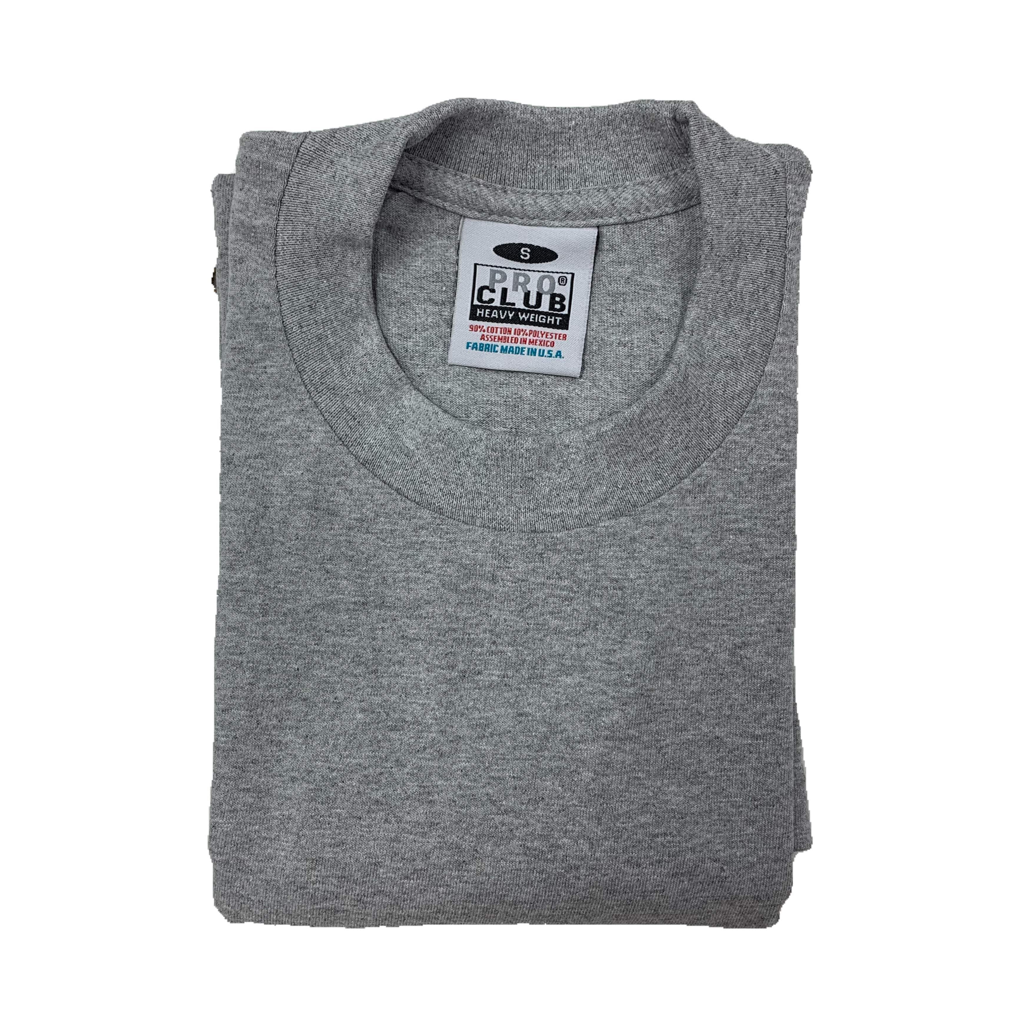 Pro Club Men's Heavyweight Cotton Short Sleeve Crew Neck T-Shirt ...