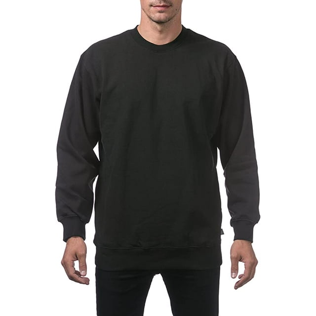 Pro Club Men's Heavyweight Crew Neck Fleece Pullover Sweatshirt ...
