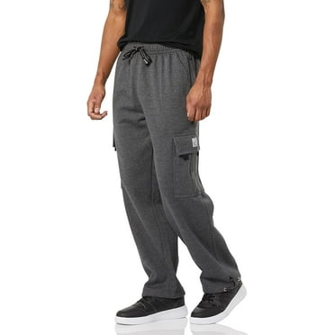 Pro Club Men's Heavyweight Fleece Cargo Sweatpants, Black, Durable ...