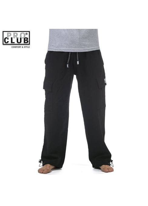 Pro Club Men's Heavyweight Fleece Cargo Sweatpants, Big Tall Size ...