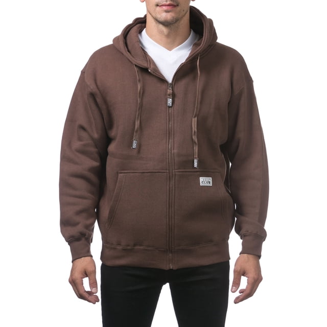 Pro Club Men's Heavyweight Full Zip Fleece Hoodie - Walmart.com