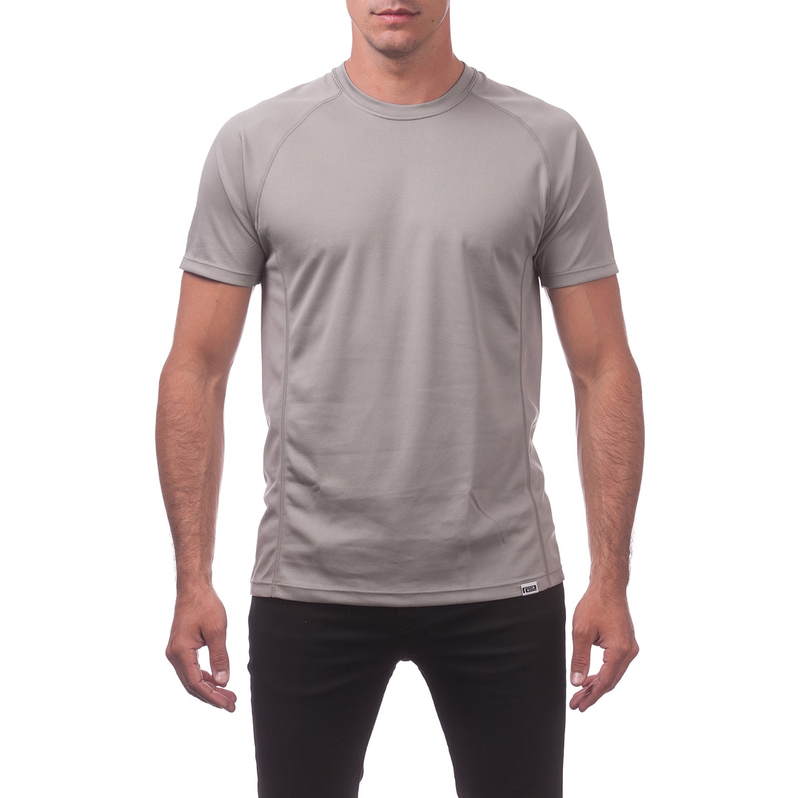 Pro Club Men's Performance DryPro Short Sleeve Tee T-Shirt - Gray ...