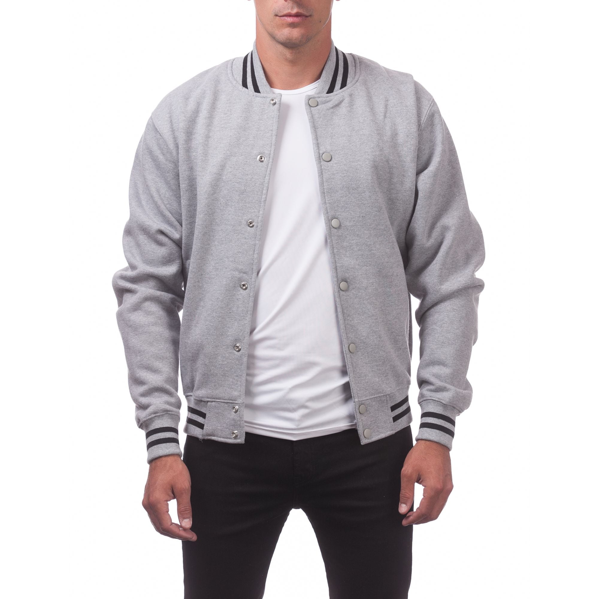 Pro Club Men's Varsity Fleece Baseball Jacket - Walmart.com