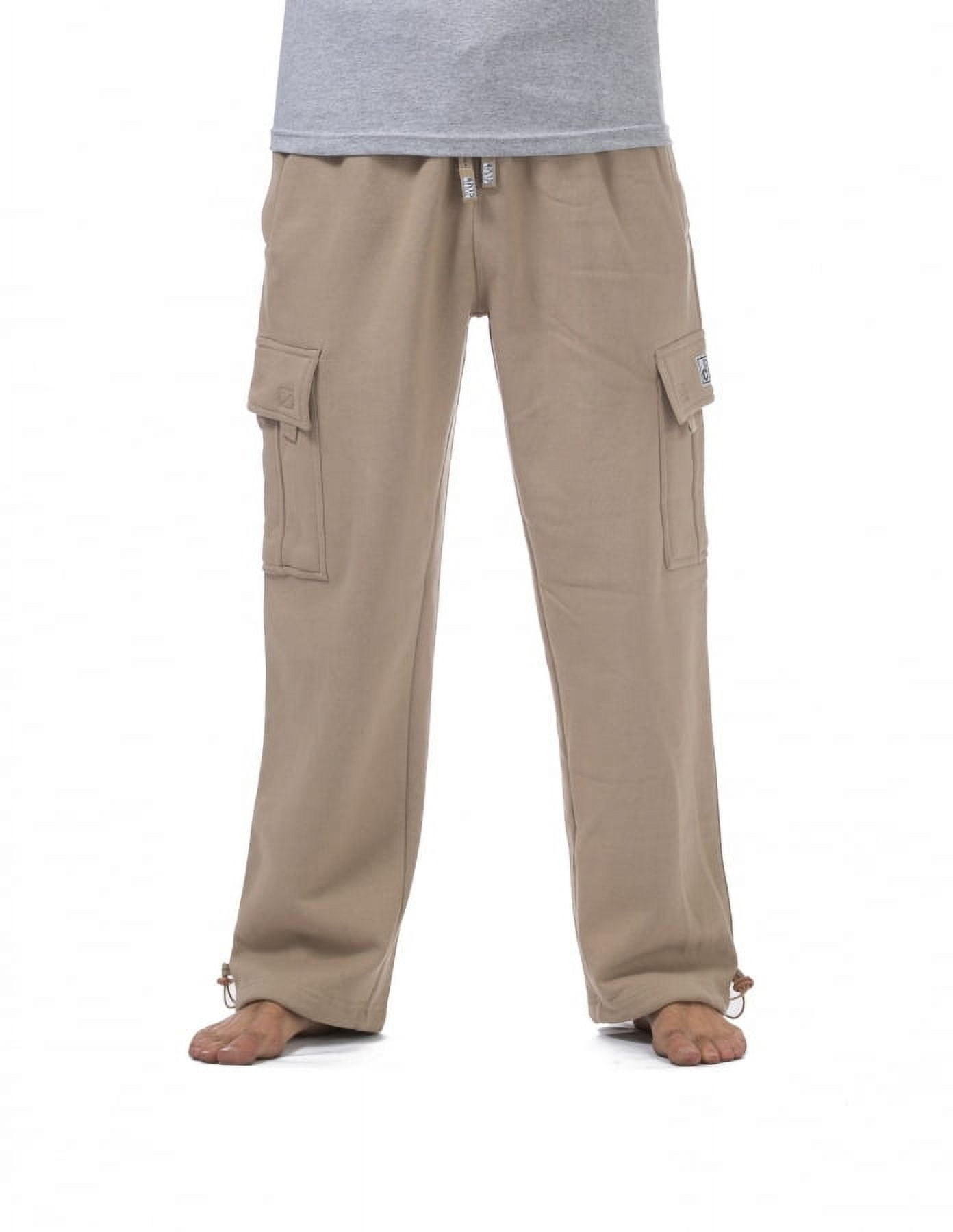 Pro Club Mens Heavyweight Cargo Sweatpants, Khaki, 2XL - Walmart.com