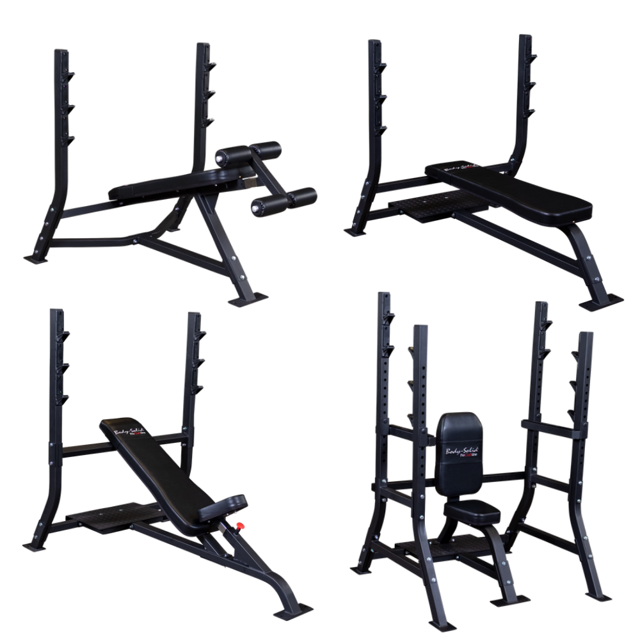 Pro Clubline Fixed Olympic Bench Set w/ Flat, Incline, Decline ...