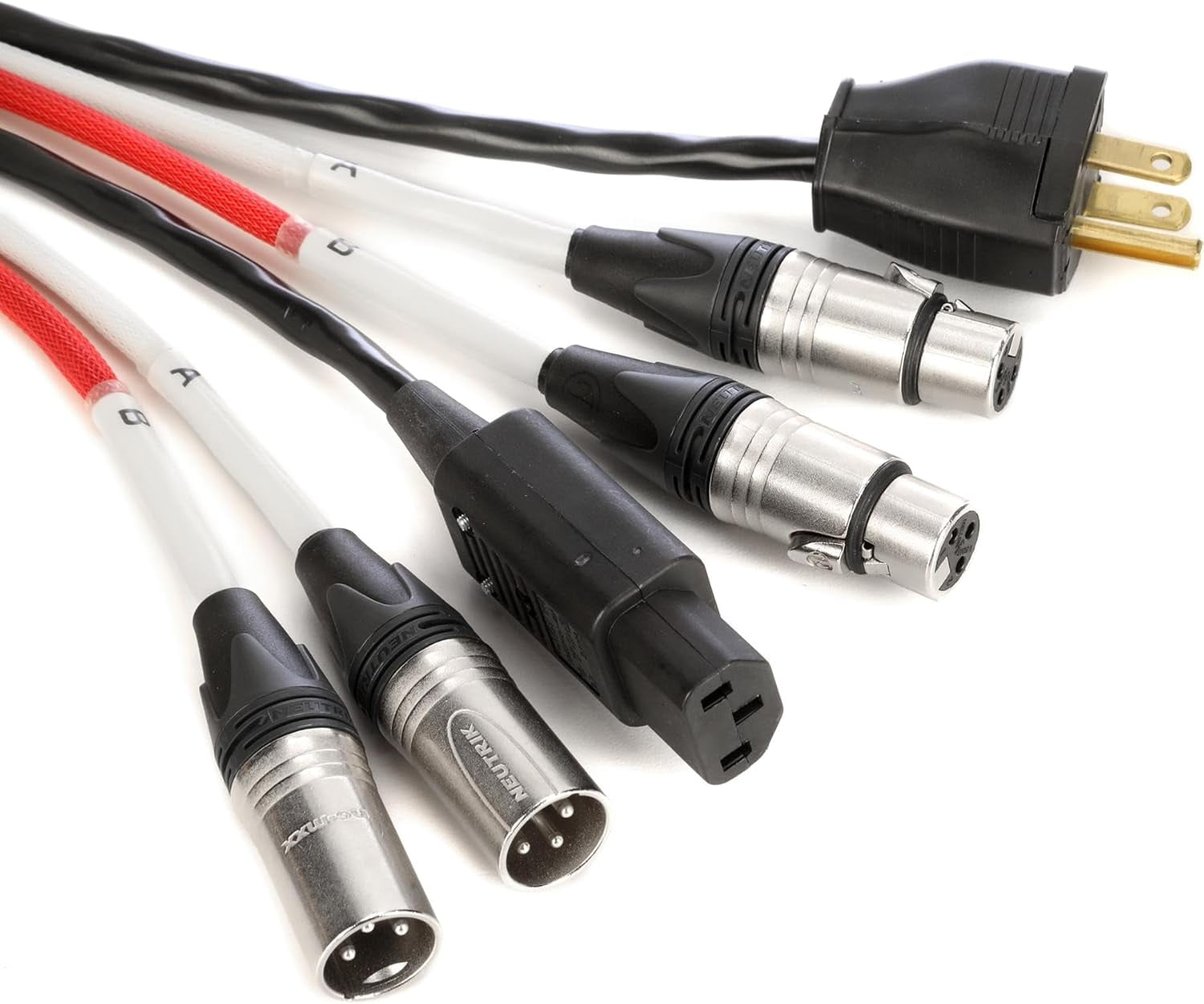 Pro Co EC2-25 Siamese Twin 2xXLRF-2xXLRM Audio Cable + IEC Power Cable ...