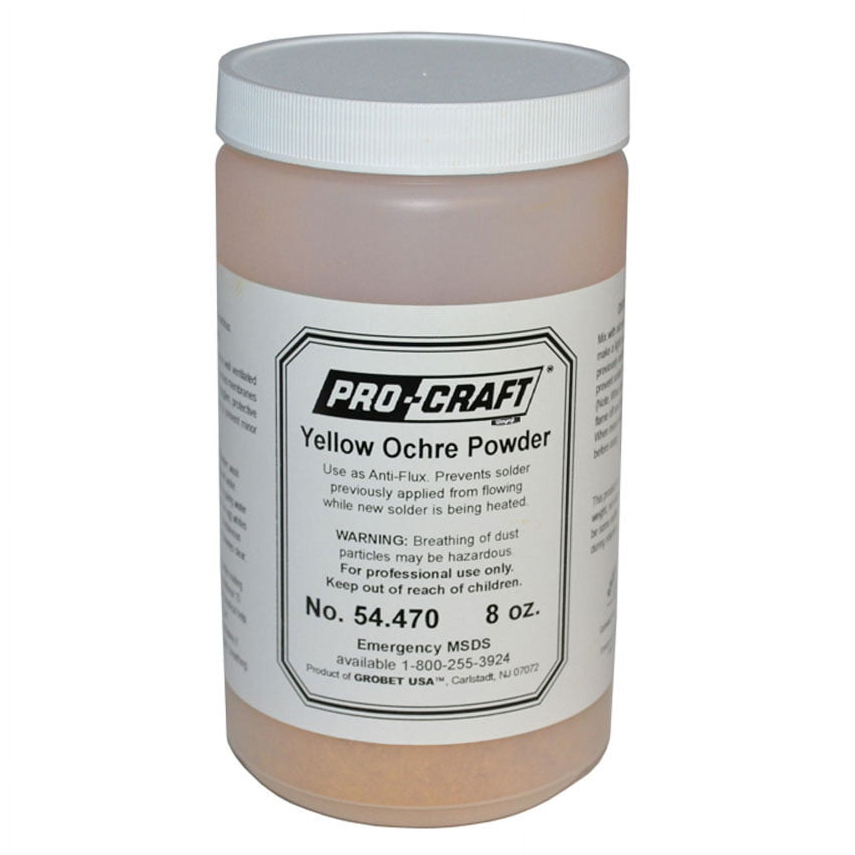 Pro-Craft Yellow Ochre Powder 8 Oz - Soldering Anti Flux, Coat Surfaces ...