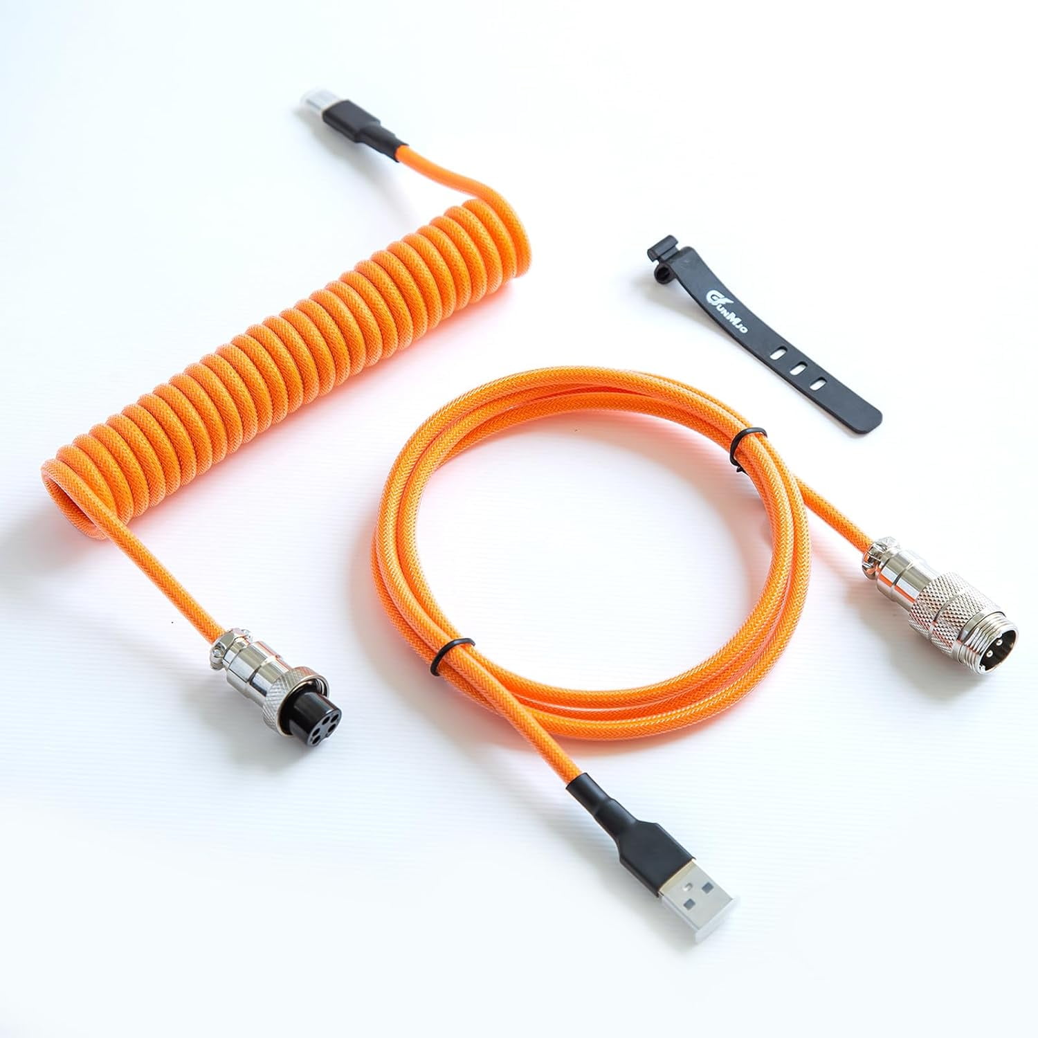 Pro Custom Premium Coiled USB C Cable for Gaming Keyboard, Double ...