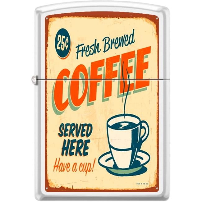 Pro-Cut ZIP-214CI012176 2024 Zippo Custom Coffee Served Lighter, White ...