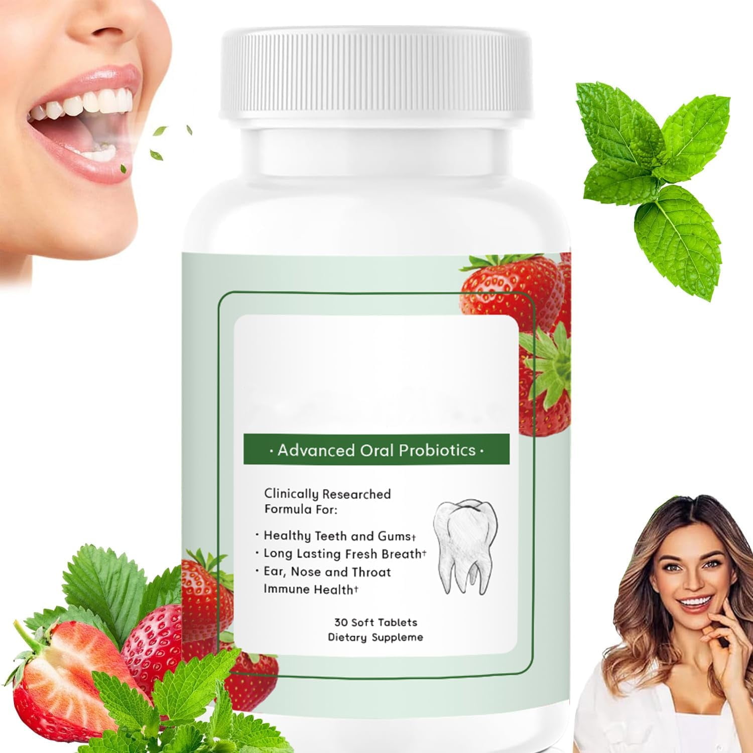 Teeth Health and Fresh Breath - 3.5 Billion Advanced Oral Tablets for ...