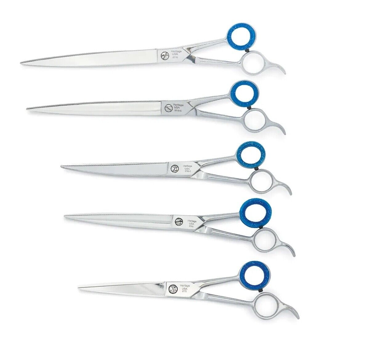 Pro Dog Grooming Shears Curved or Straight Long Lasting Stiletto Sharp ...