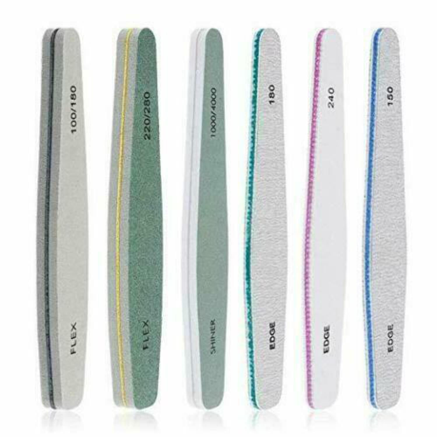 Jargod Pro Double-Sided Manicure Nail File, Emery Boards, Buffer Shiner ...