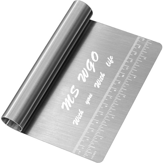 Pro Dough Pastry Scraper/Cutter/Chopper Stainless Steel Mirror Polished ...
