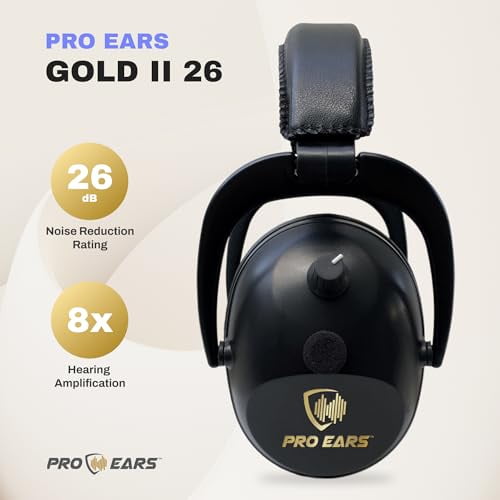 Pro Ears Gold II 26 Ear Muffs, NRR 26, Grade Hearing Protection w/DLSC ...