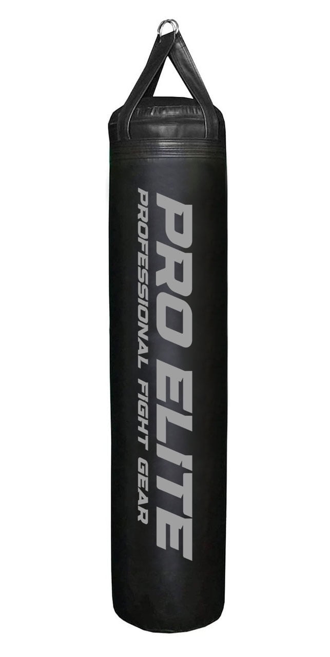 Pro Elite 5FT 100lb Boxing MMA Heavy Punching Bag Black Made in USA ...