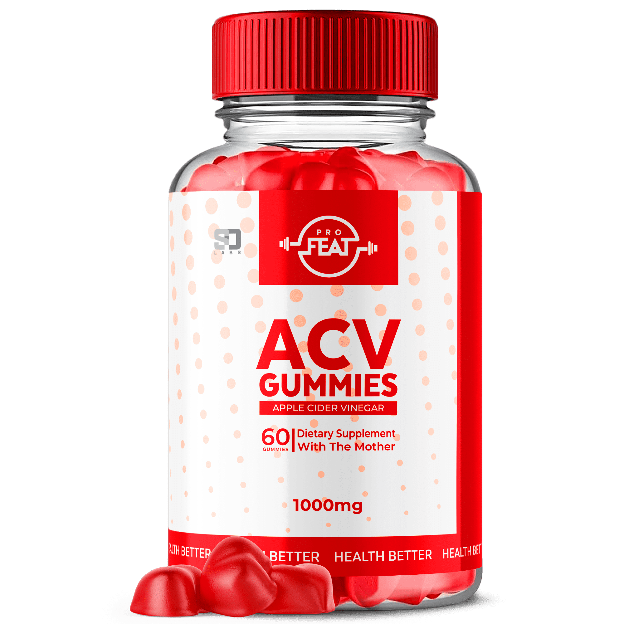 Pro Feat ACV Gummies Maximum Strength Keto Apple Cider Vinegar Supplement 60 Gummies - Walmart.com