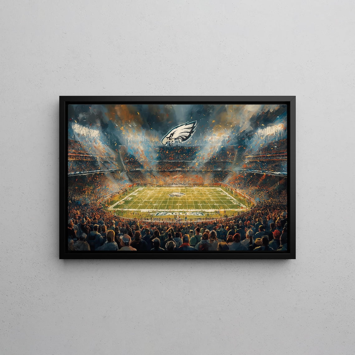 Pro Football Stadium At Night | Epic Game Day Canvas Wall Art ...
